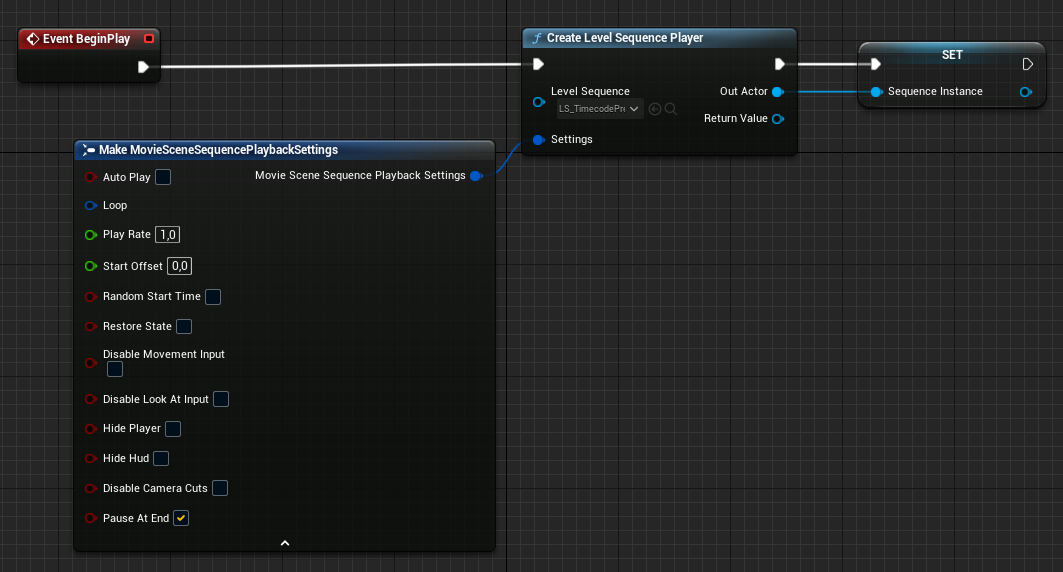 Set up timecode synchronized levels