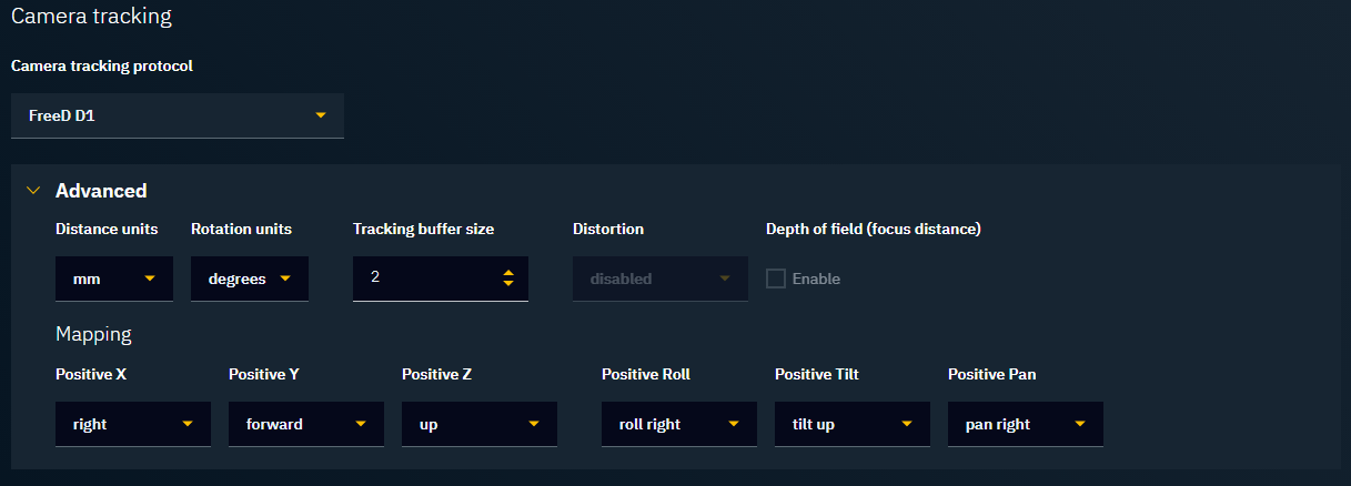 Mapping axis directions